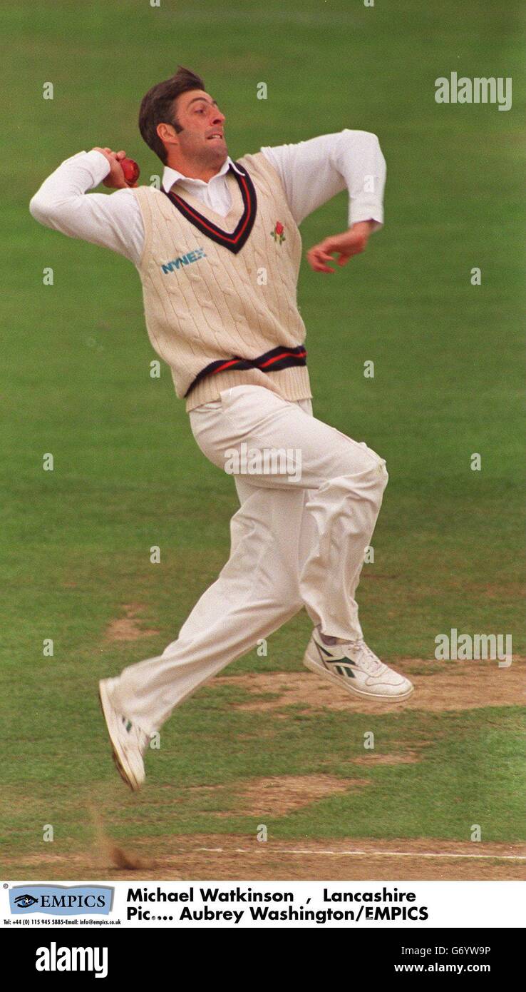 Cricket - Lancashire v Middlesex. Michael Watkinson, Lancashire Stock ...
