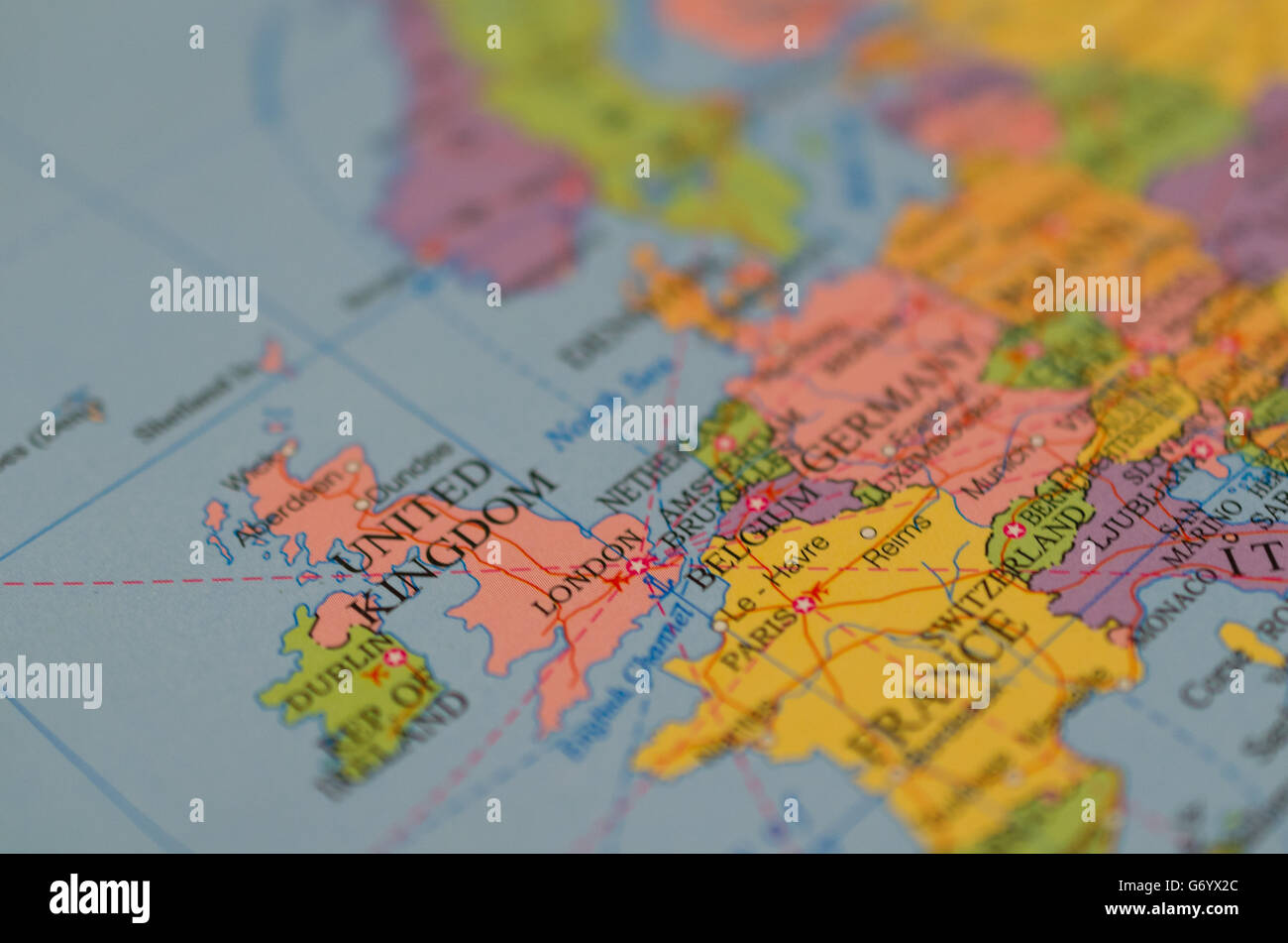 Map of uk and france hi-res stock photography and images - Alamy