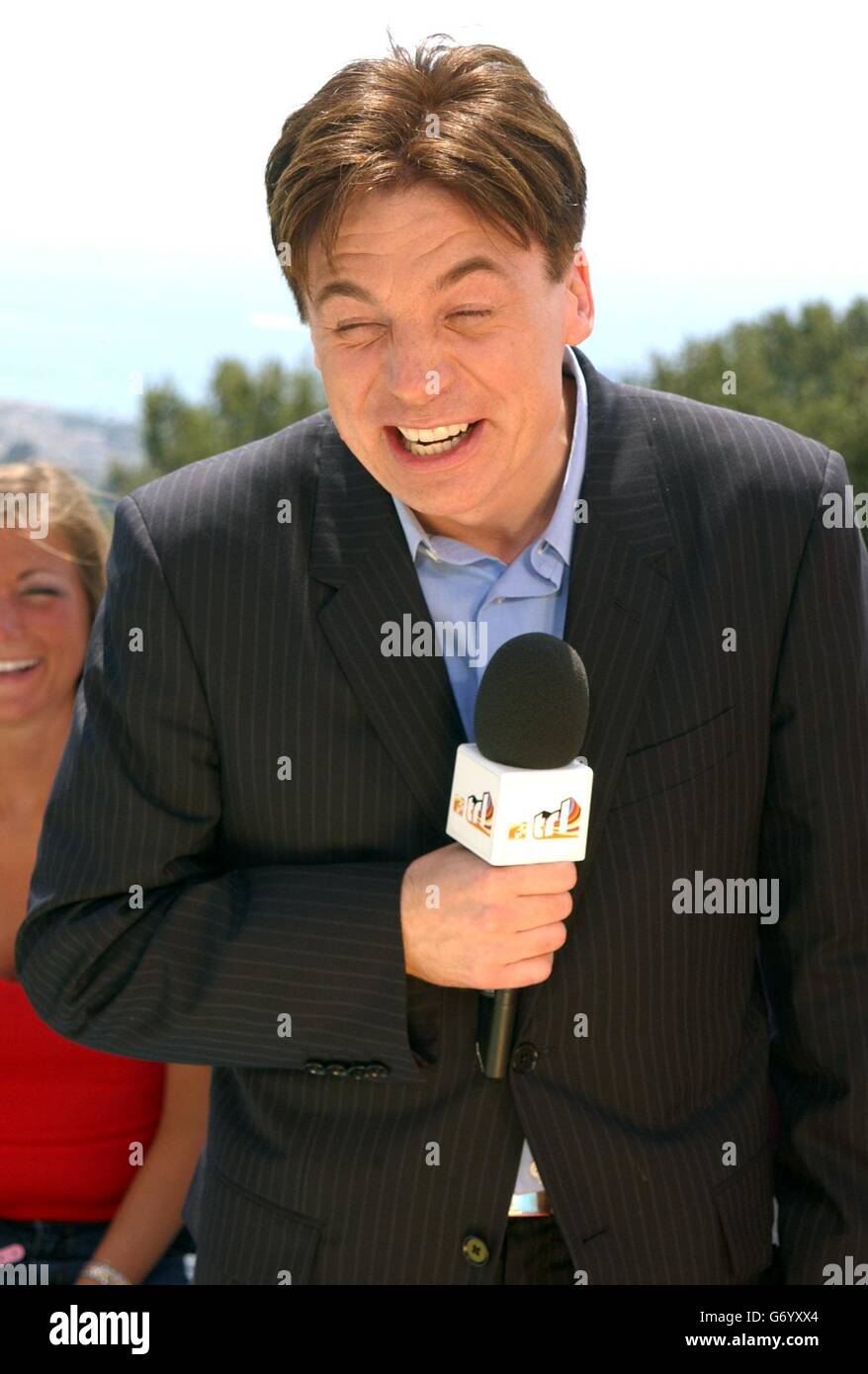 Mike Myers during his guest appearence on MTV TRL at Le Palais Oriental ...