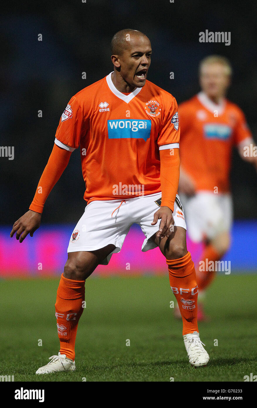 Blackpool's Robert Earnshaw during the game against Bolton Wanderers ...
