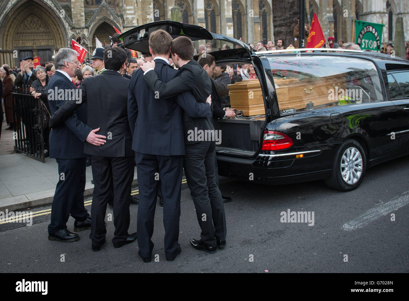Tony Benn funeral Stock Photo - Alamy