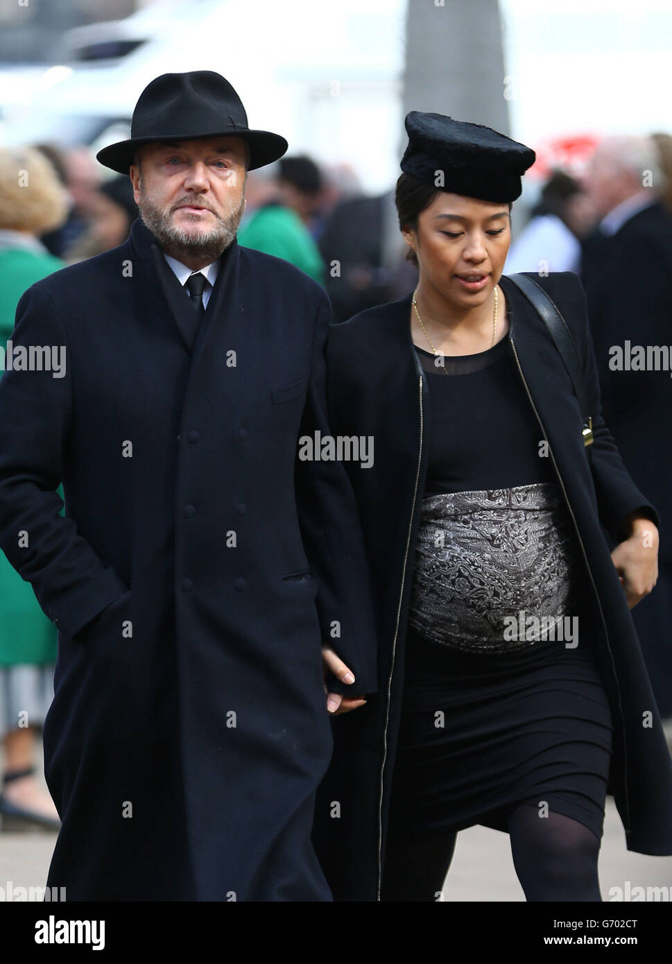 George Galloway with his wife Putri Gayatri Pertiwi arrives at the ...