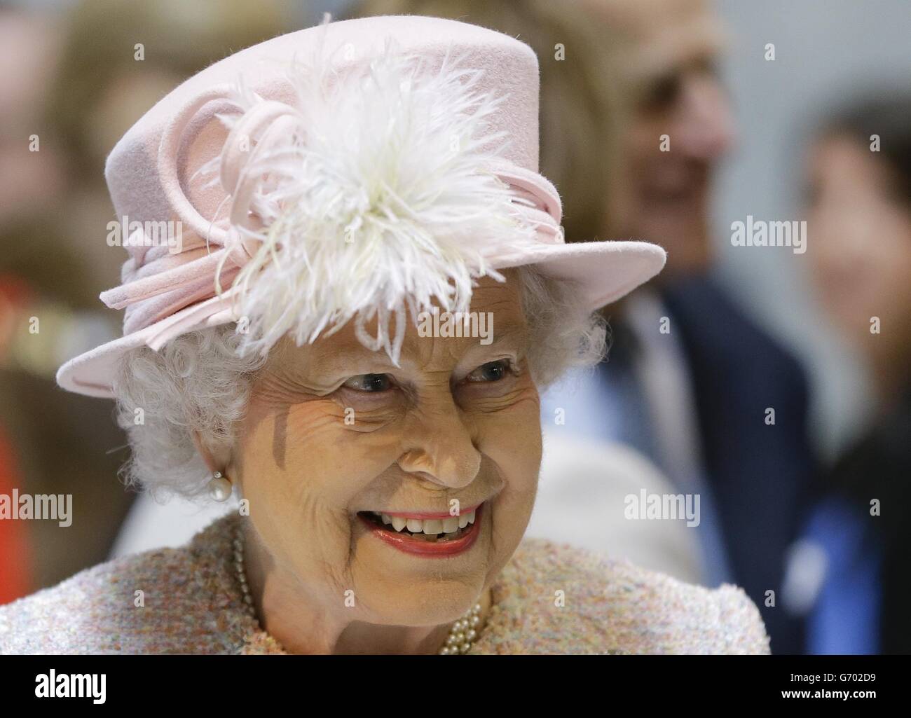 Queen Elizabeth II visits Lloyd's of London in the City of London to ...