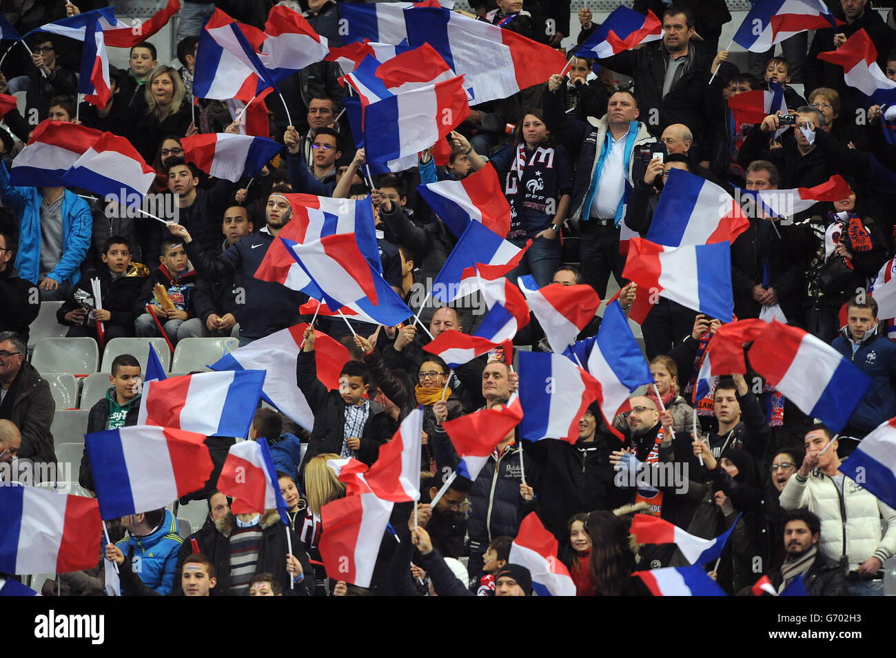 French fans show support hi-res stock photography and images - Alamy