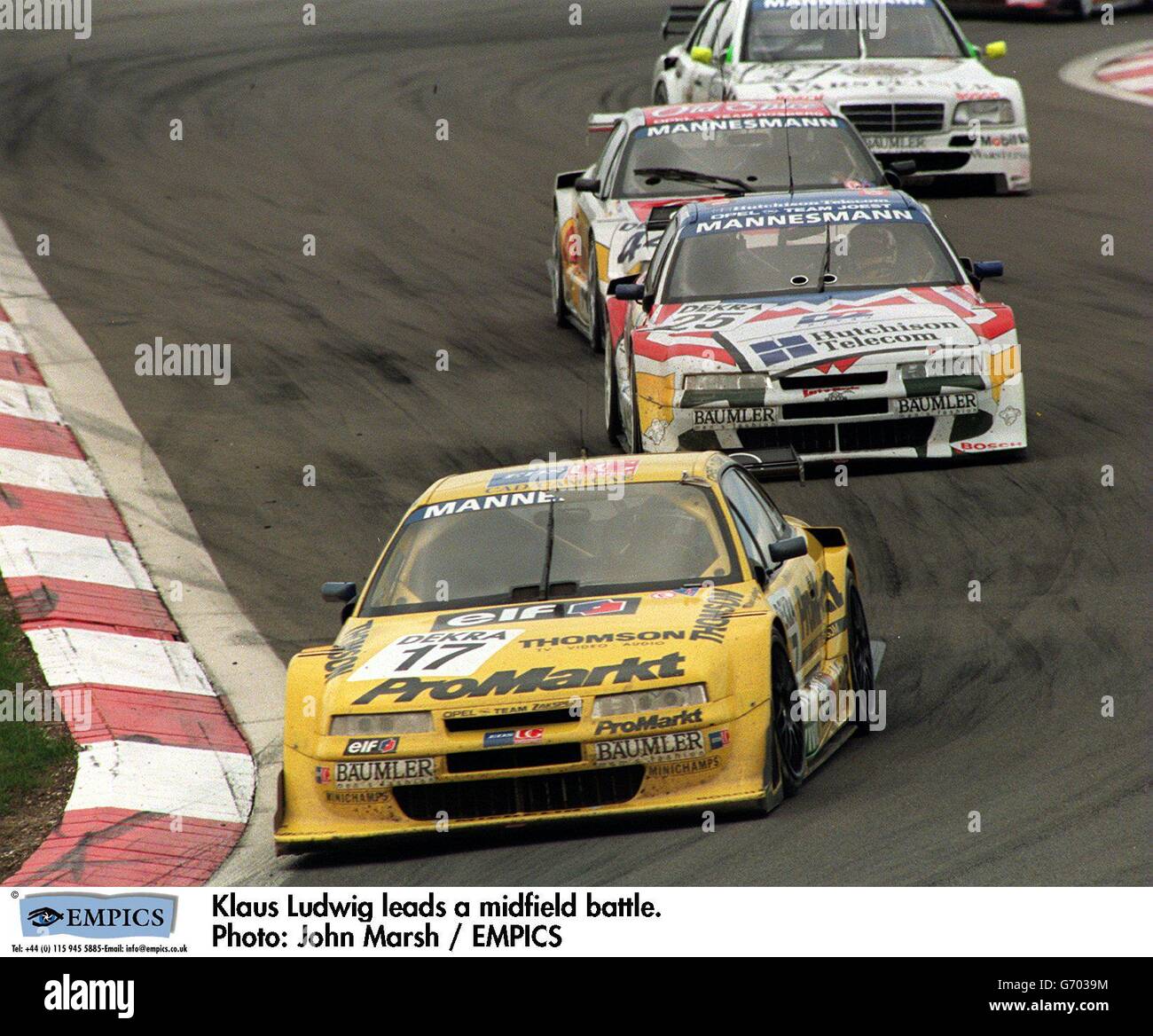 Motor racing: I.T.C. Nurburgring. Klaus Ludwig leads a midfield battle ...