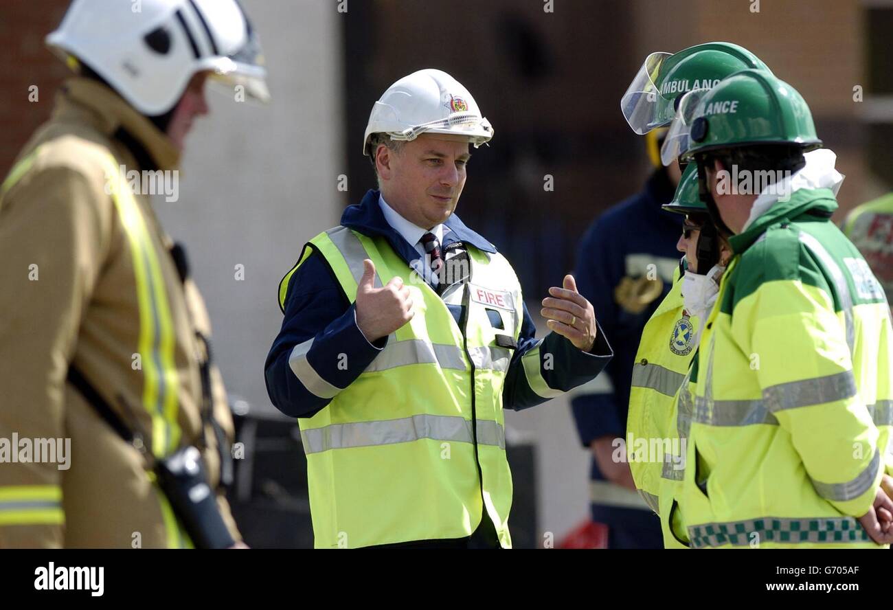 Glasgow factory explosion Stock Photo - Alamy