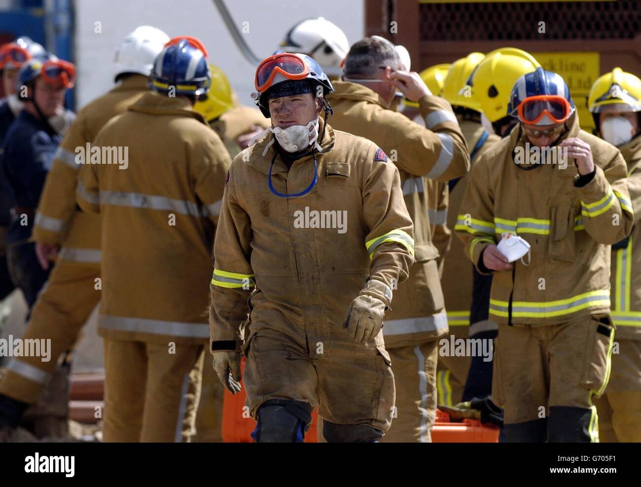 Social disaster blast factory explosion fireman rescue workers hi-res ...