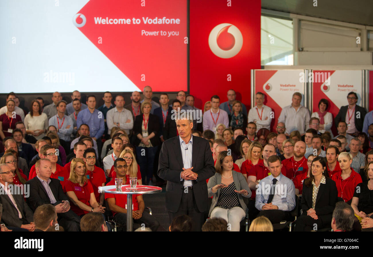 Jeroen Hoencamp CEO for Vodafone UK introduces Prime Minister David ...