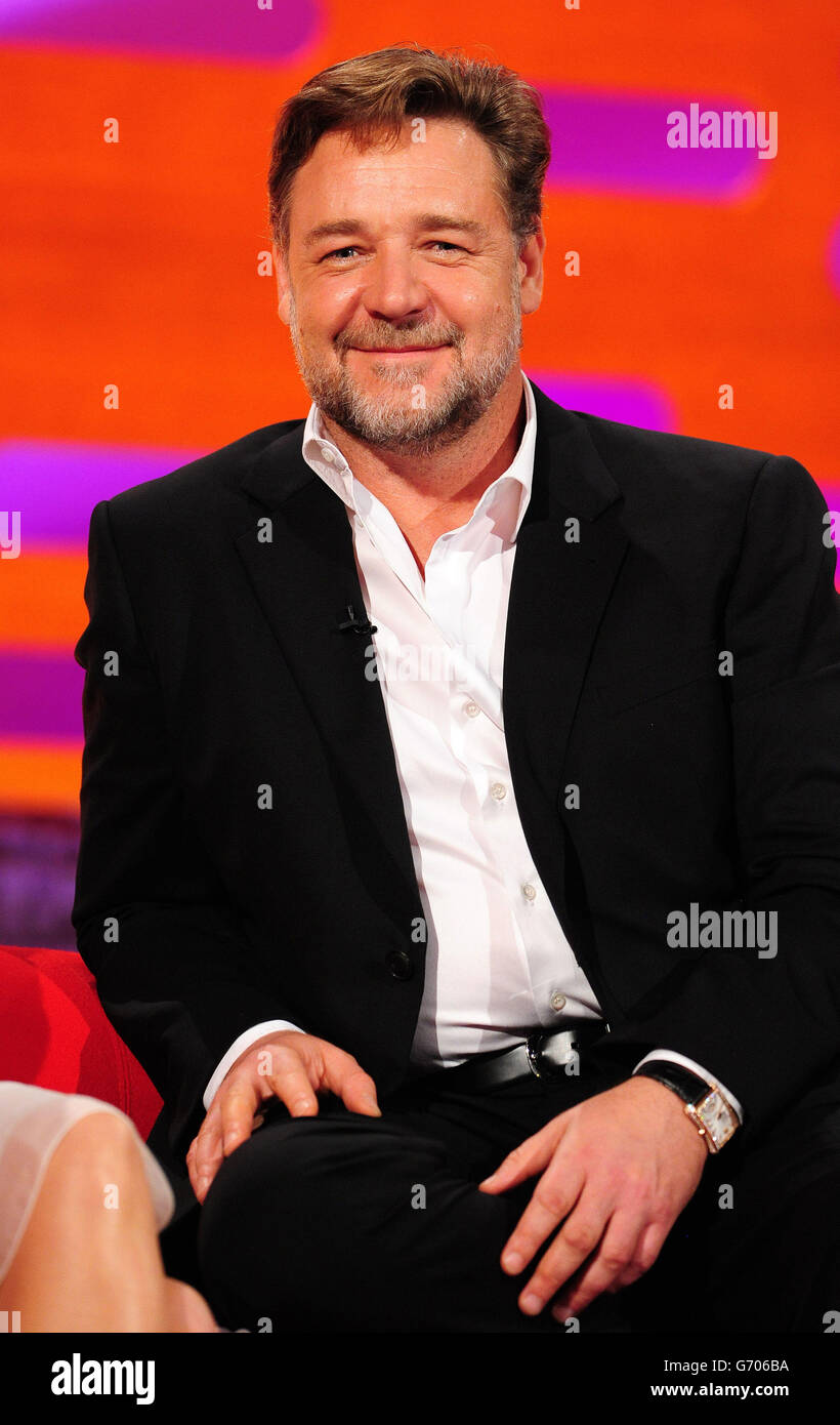 Russell Crowe during the filming of the Graham Norton Show at the ...
