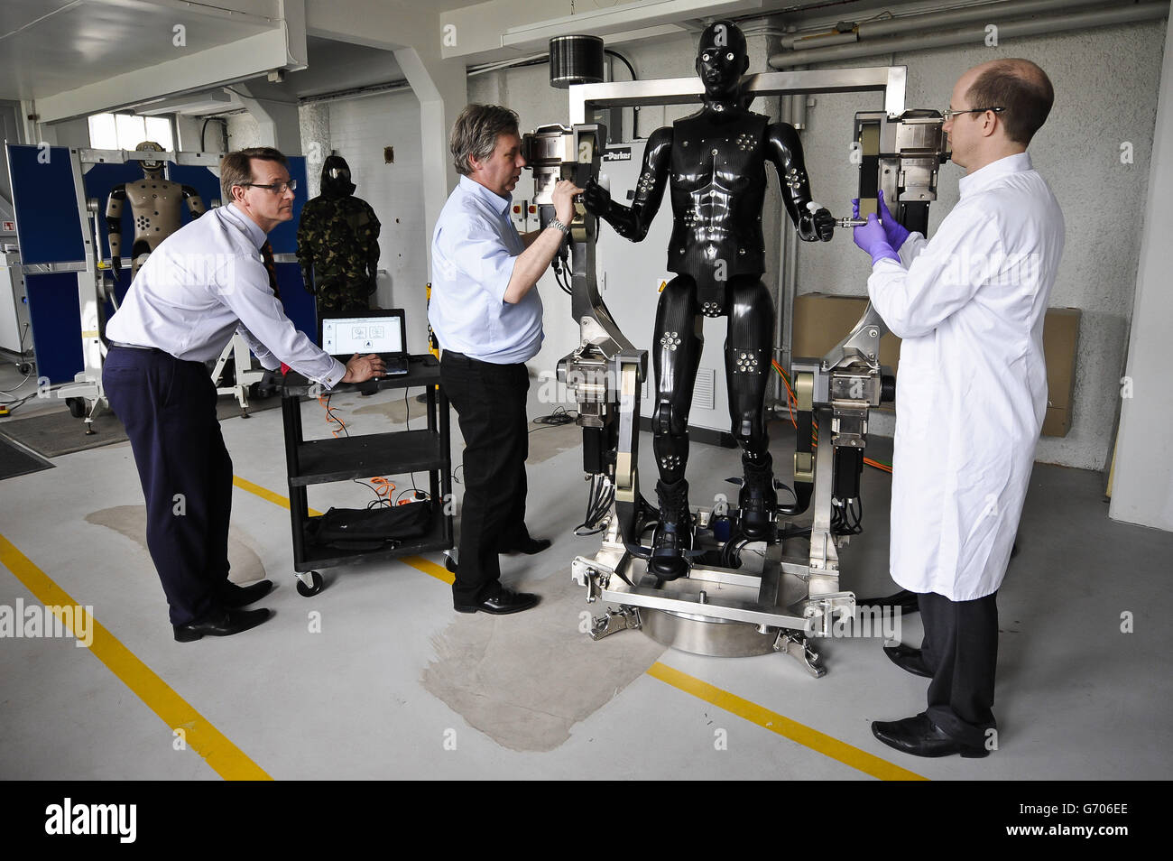 Mannequin to test chemical suits Stock Photo - Alamy