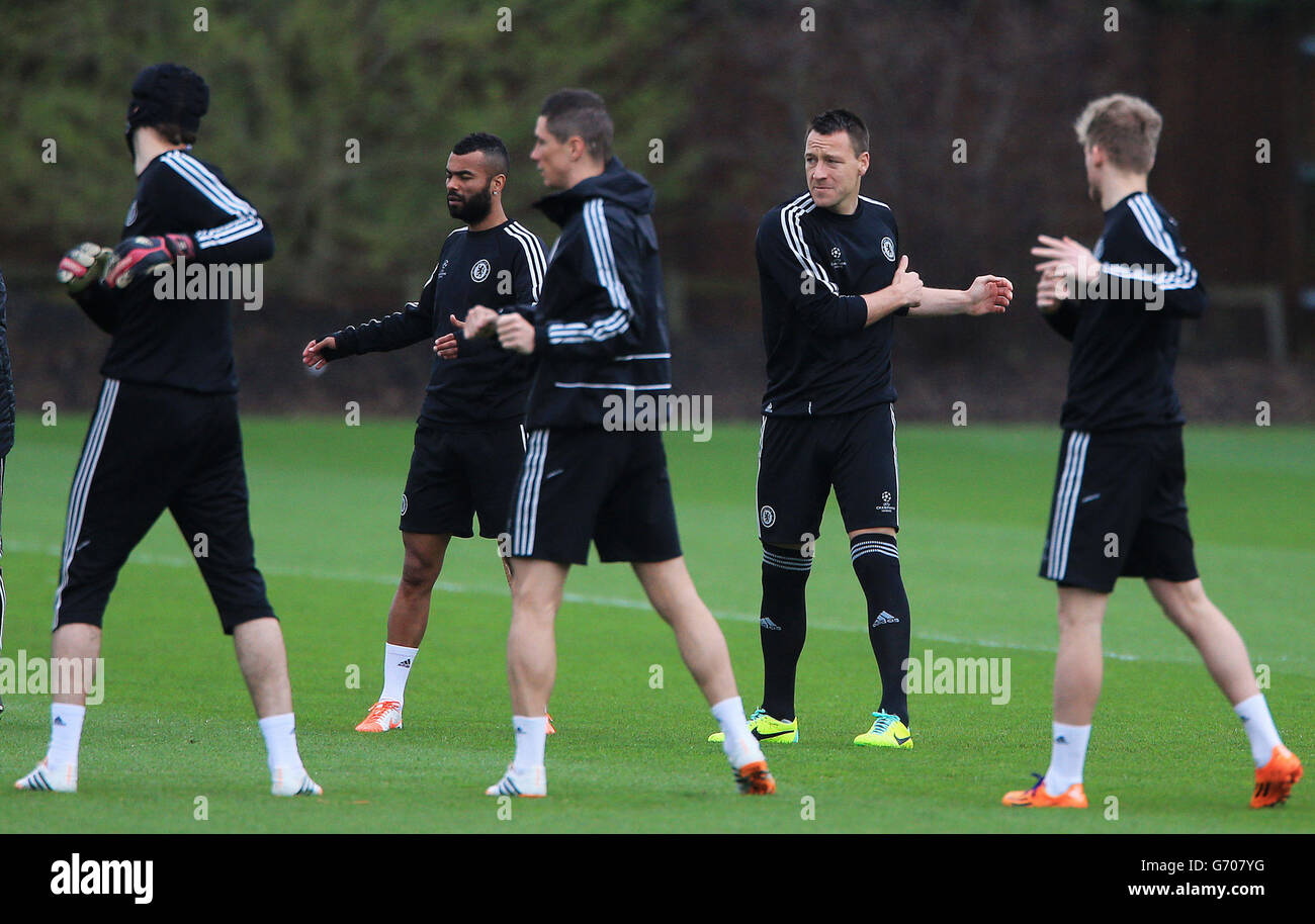 Chelsea john terry during training session at training ground hi-res ...