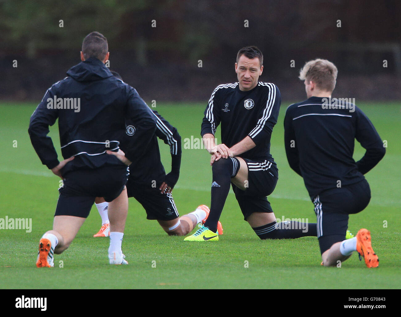 Chelsea john terry during training session at training ground hi-res ...