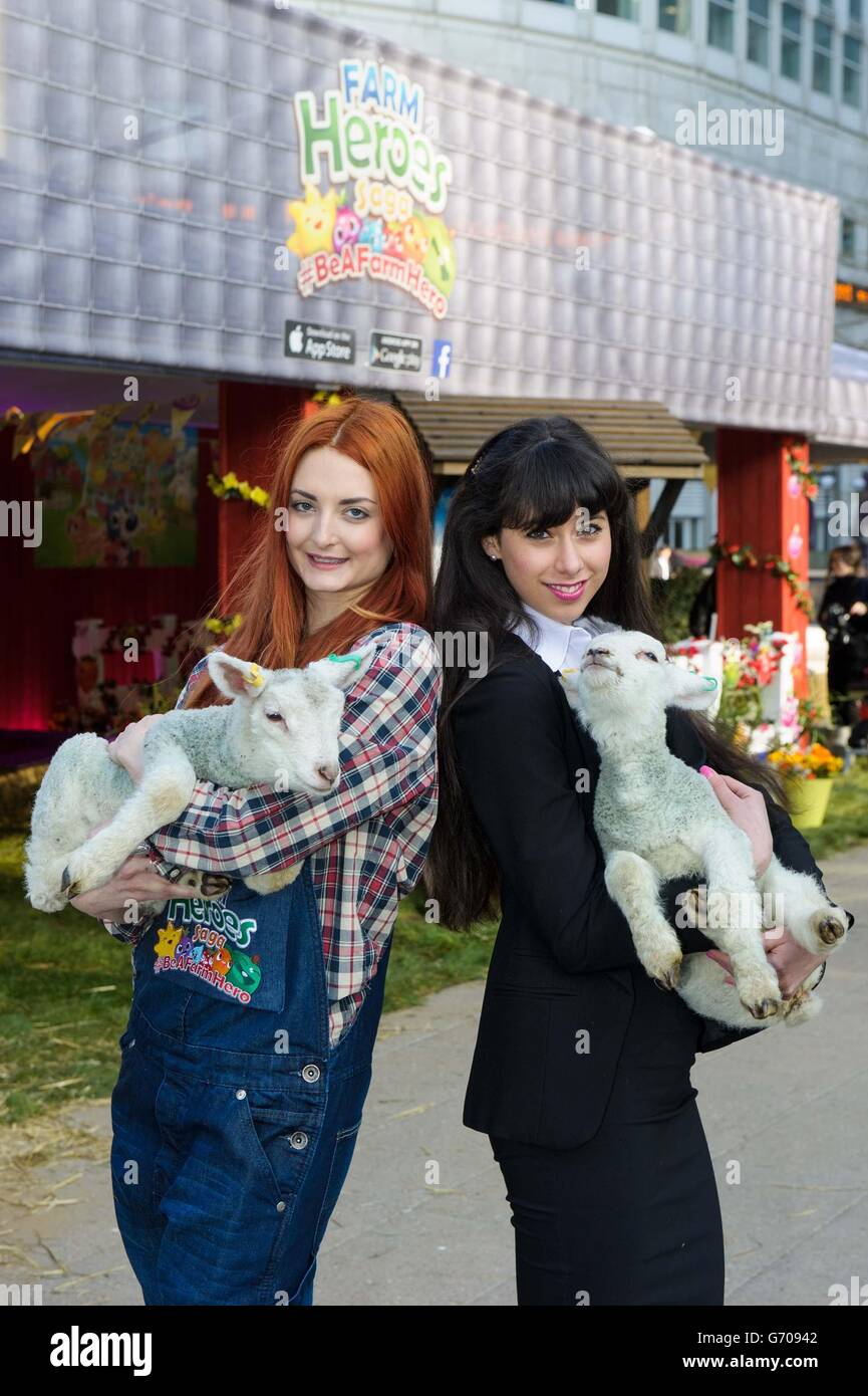 EDITORIAL USE ONLY Charlotte Glen (left) and Francesca Moffat at the ...