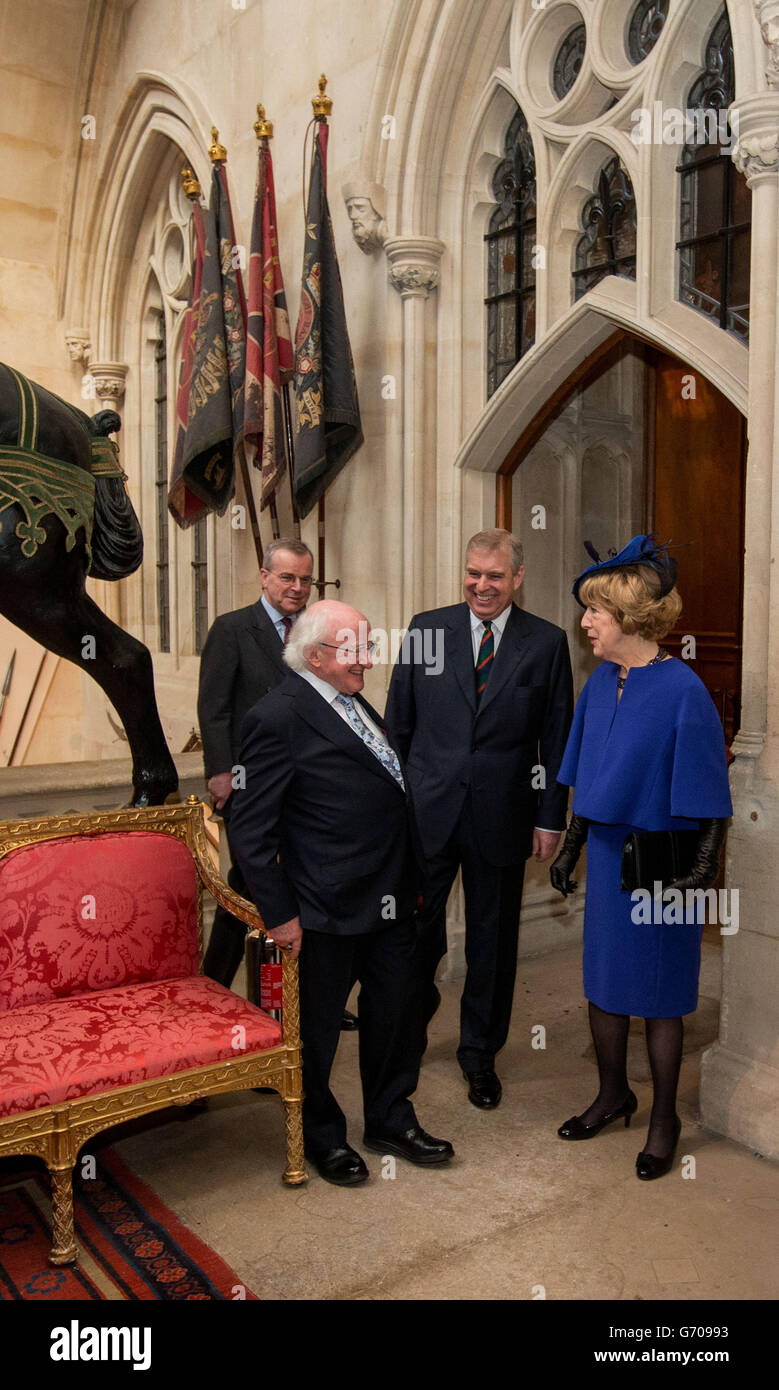 The Duke of York shows the President of Ireland, Michael D Higgins ...