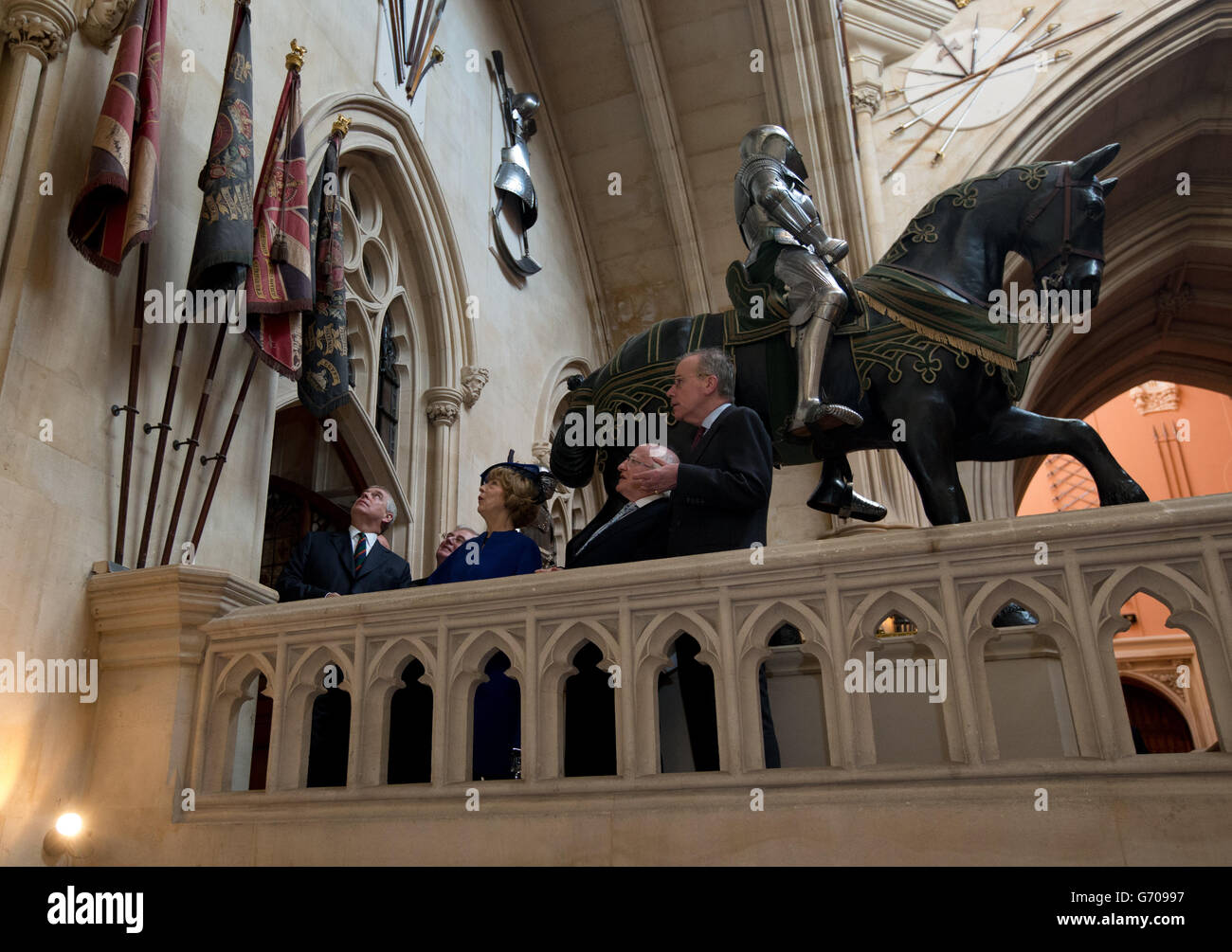 The Duke of York shows the President of Ireland, Michael D Higgins ...