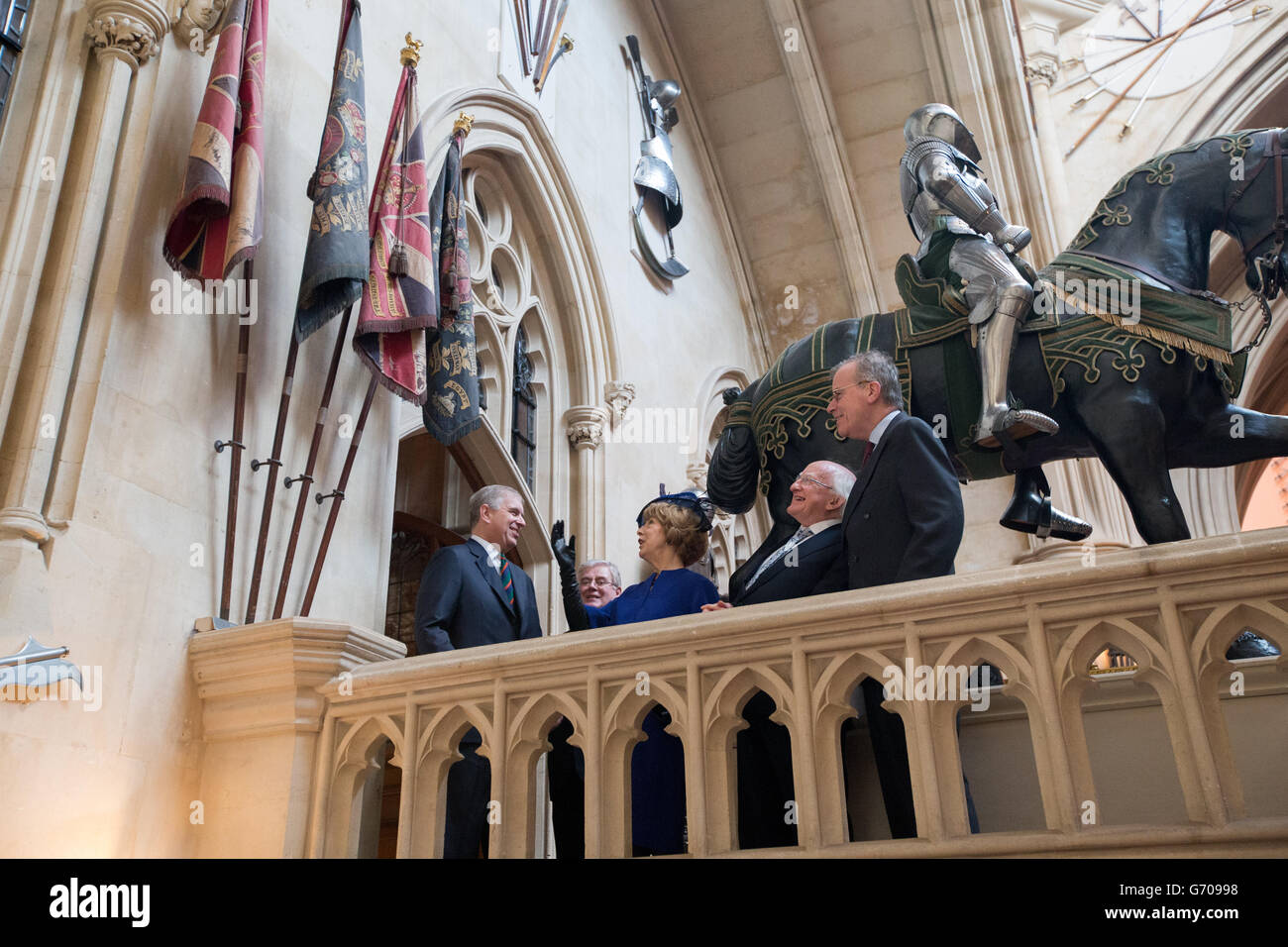The Duke of York shows the President of Ireland, Michael D Higgins ...