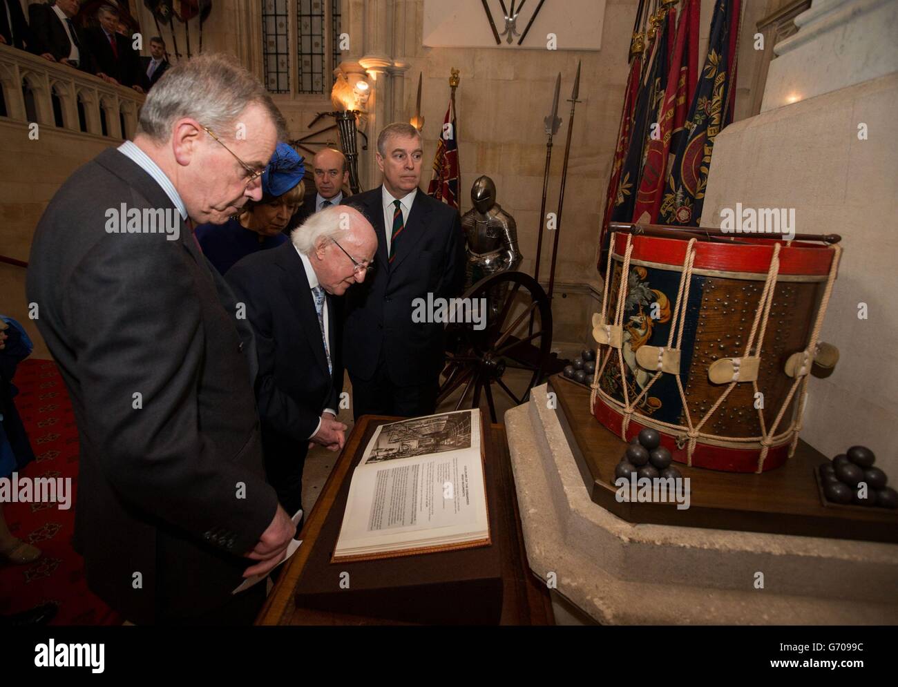 The Duke of York shows the President of Ireland, Michael D Higgins ...