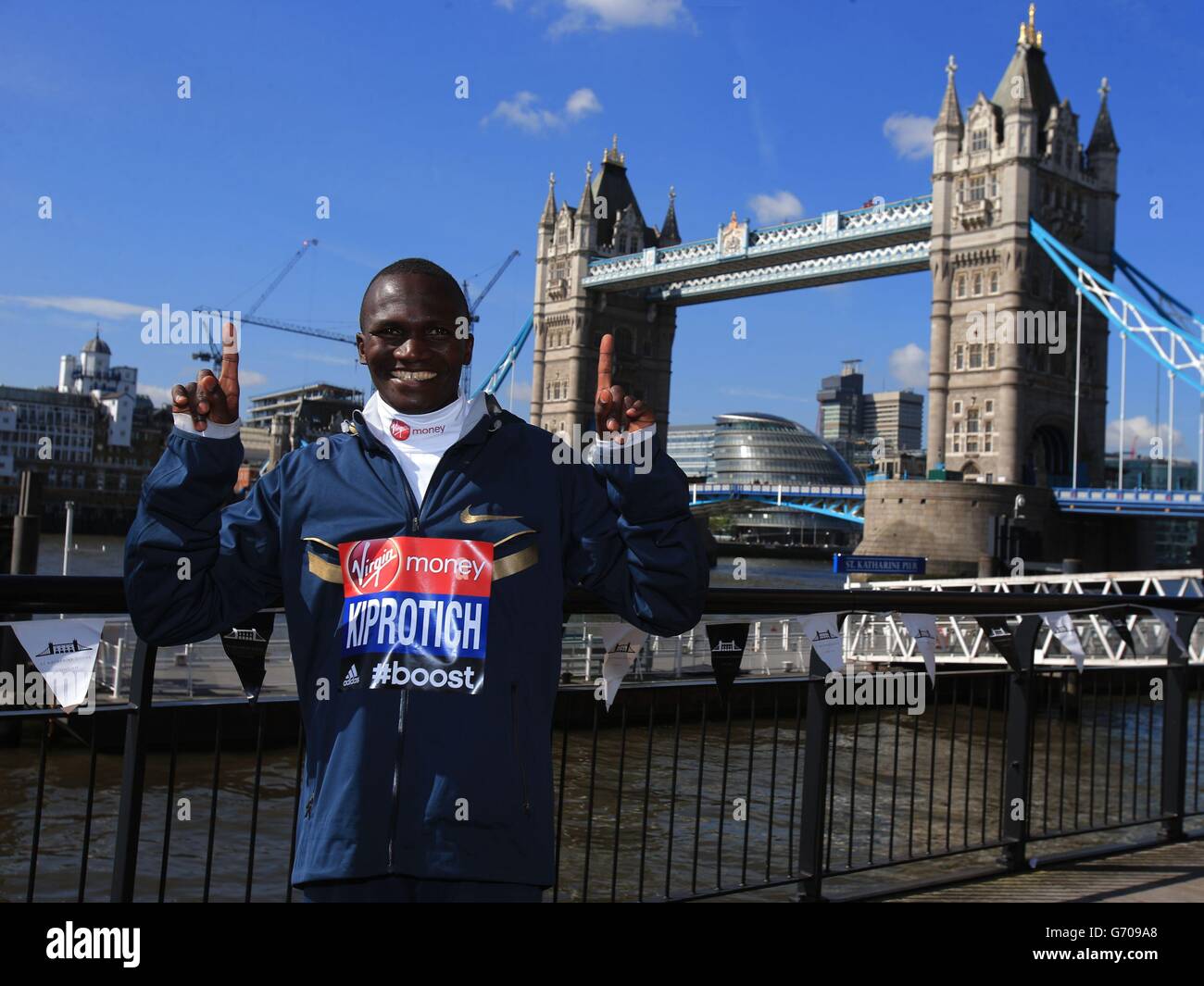 Ugandas stephen kiprotich photocall tower bridge hi-res stock ...