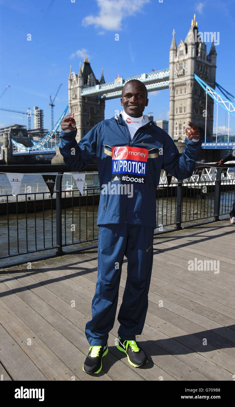 Uganda's Stephen Kiprotich during the photocall at Tower Bridge, London ...