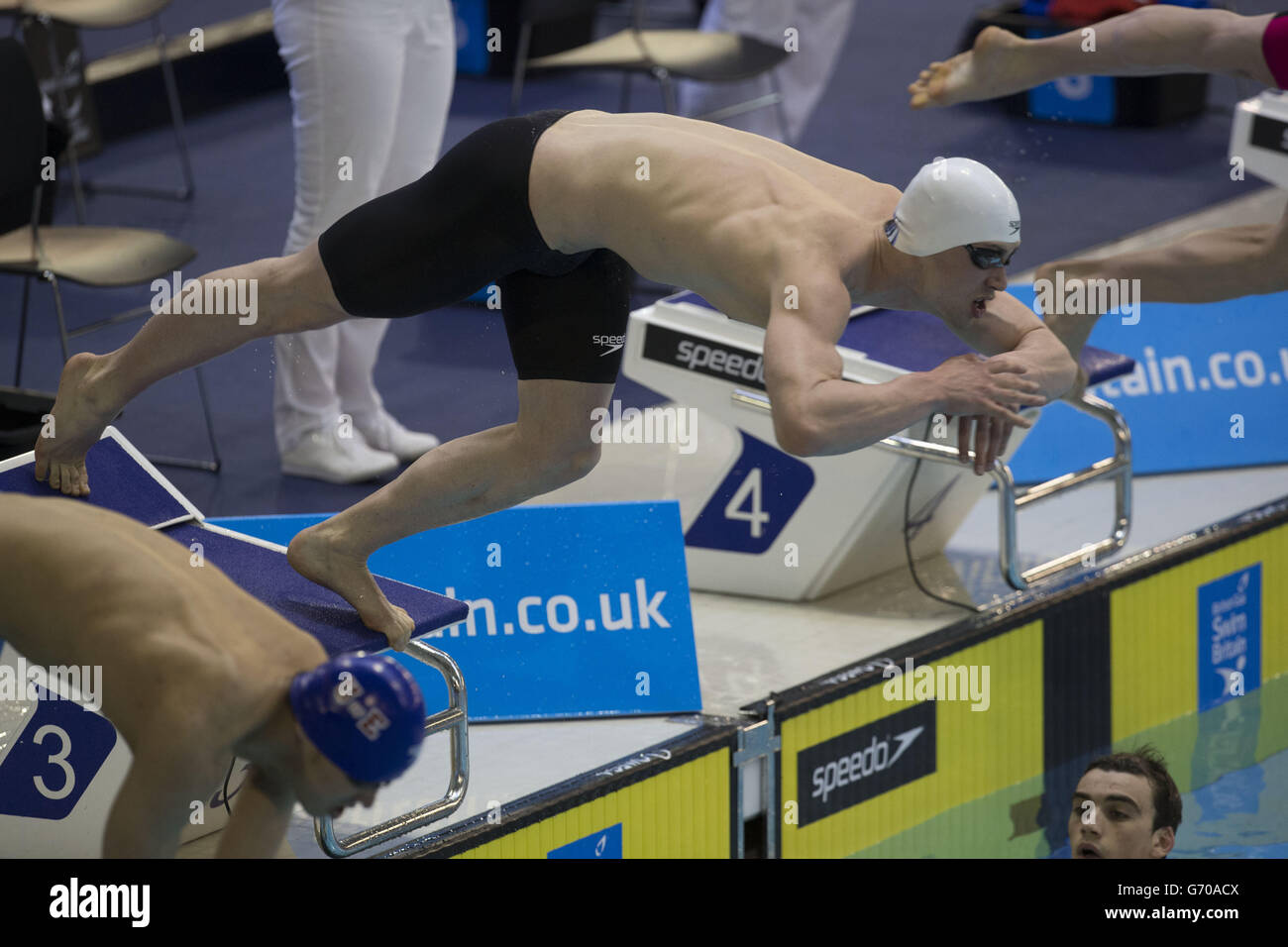 Calum Jarvis competes in the 100m Freestyle heats during the 2014 ...