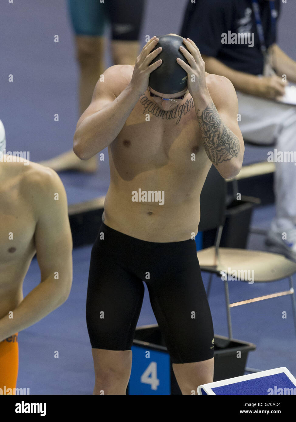 Chris Walker Hebborn competes in the 100m Freestyle heats during the ...
