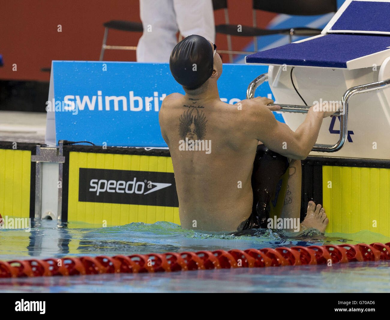 Chris Walker Hebborn competes in the 50m Backstroke heats during the ...