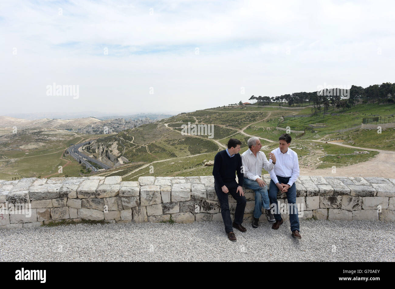 Labour leader Ed Miliband (right) and Shadow Foreign Secretary Douglas ...