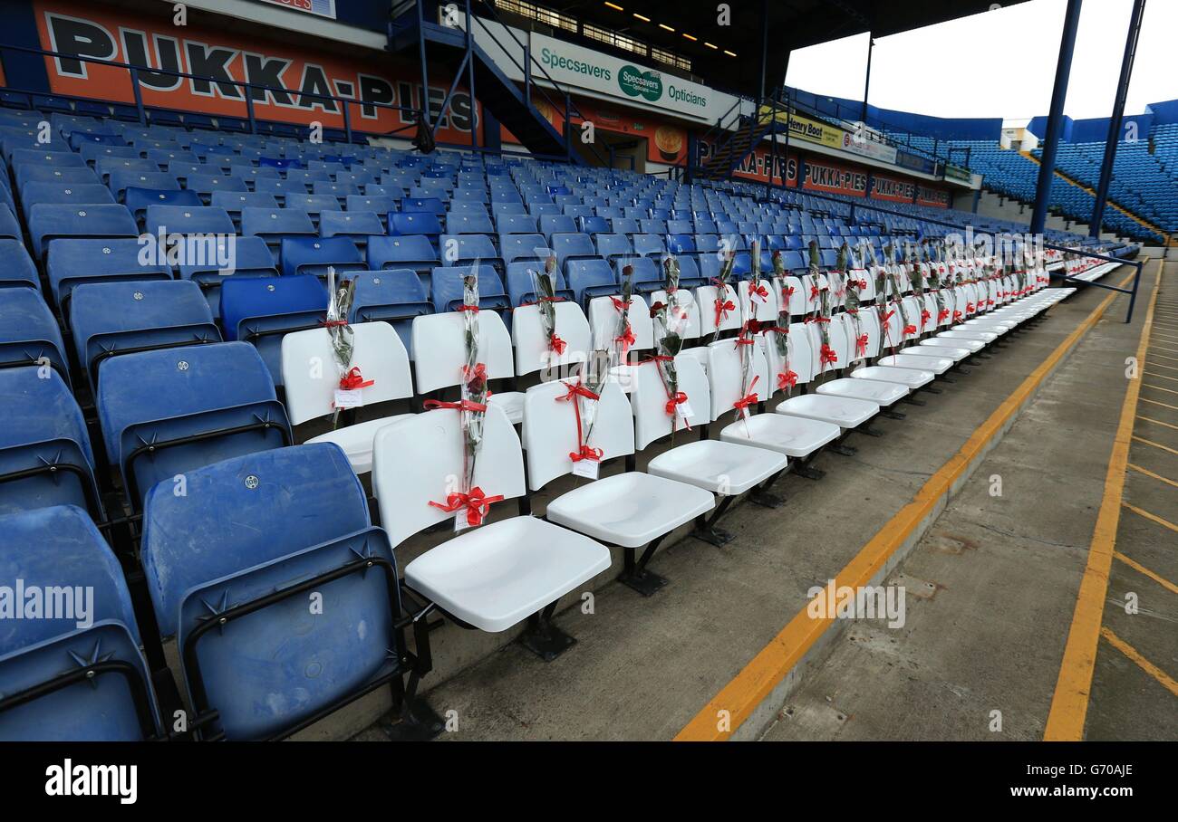 96 blue seats at the Leppings Lane end of Hillsborough are replaced by ...