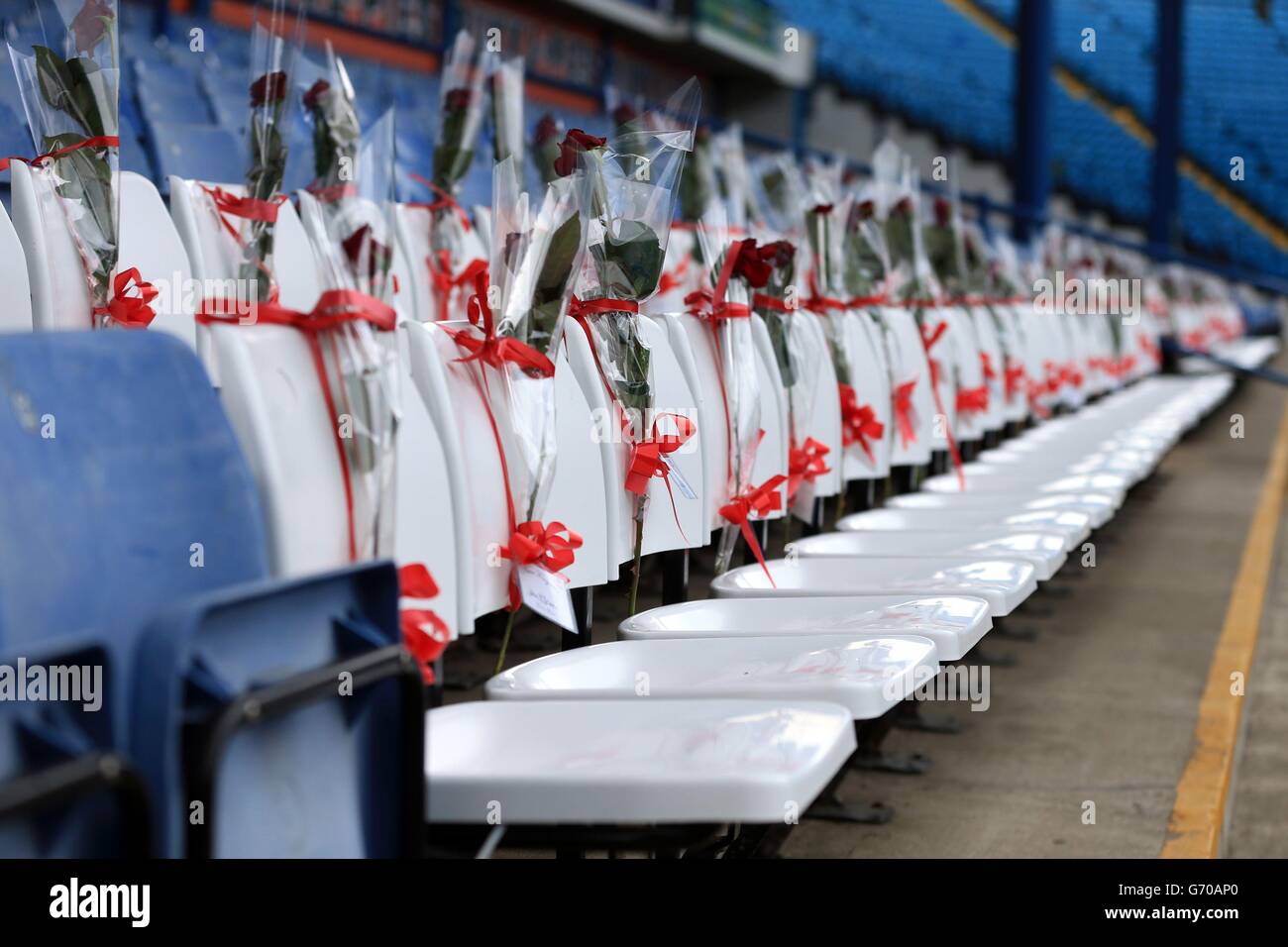 96 blue seats at the Leppings Lane end of Hillsborough are replaced by ...