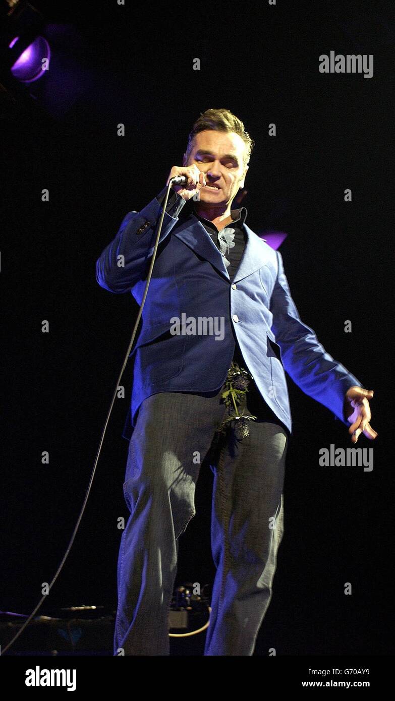 Morrissey performs on stage hi-res stock photography and images - Alamy