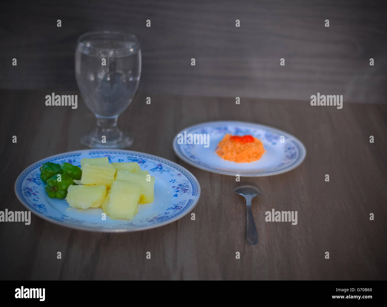 Fresh Homemade Sri Lankan Cassava Or Manioc Stock Photo - Alamy