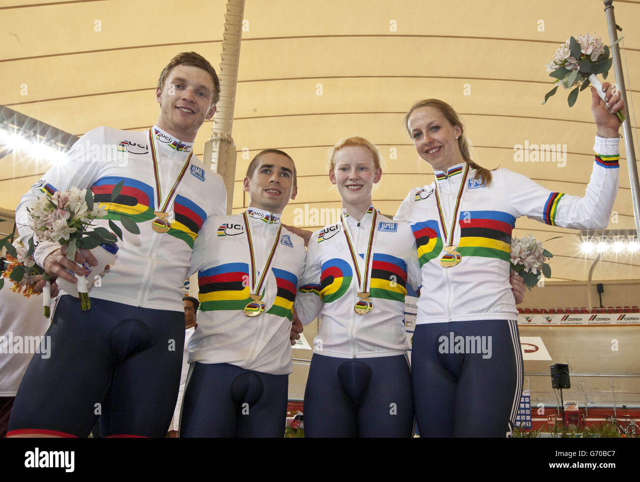 Great Britain's (left to right) Peter Mitchell, Neil Fachie, Sophie ...