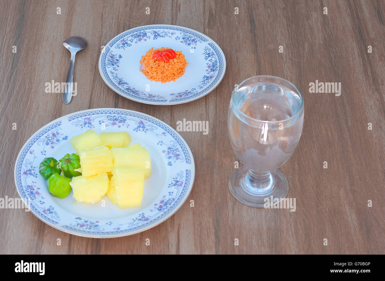 Fresh Homemade Sri Lankan Cassava Or Manioc Stock Photo - Alamy