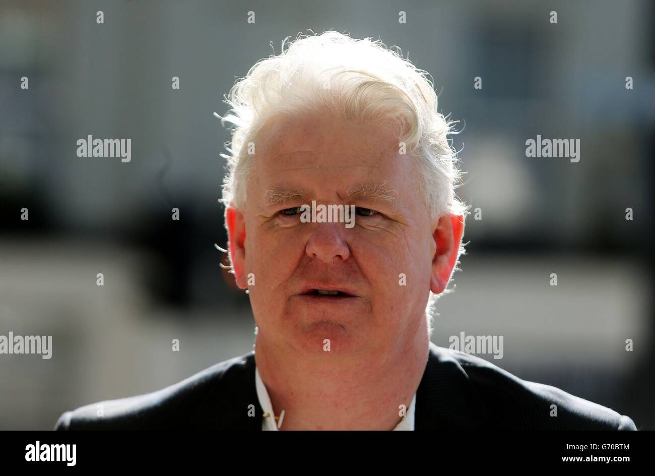 Sean FitzPatrick's senior counsel Michael O'Higgins arrives at the ...