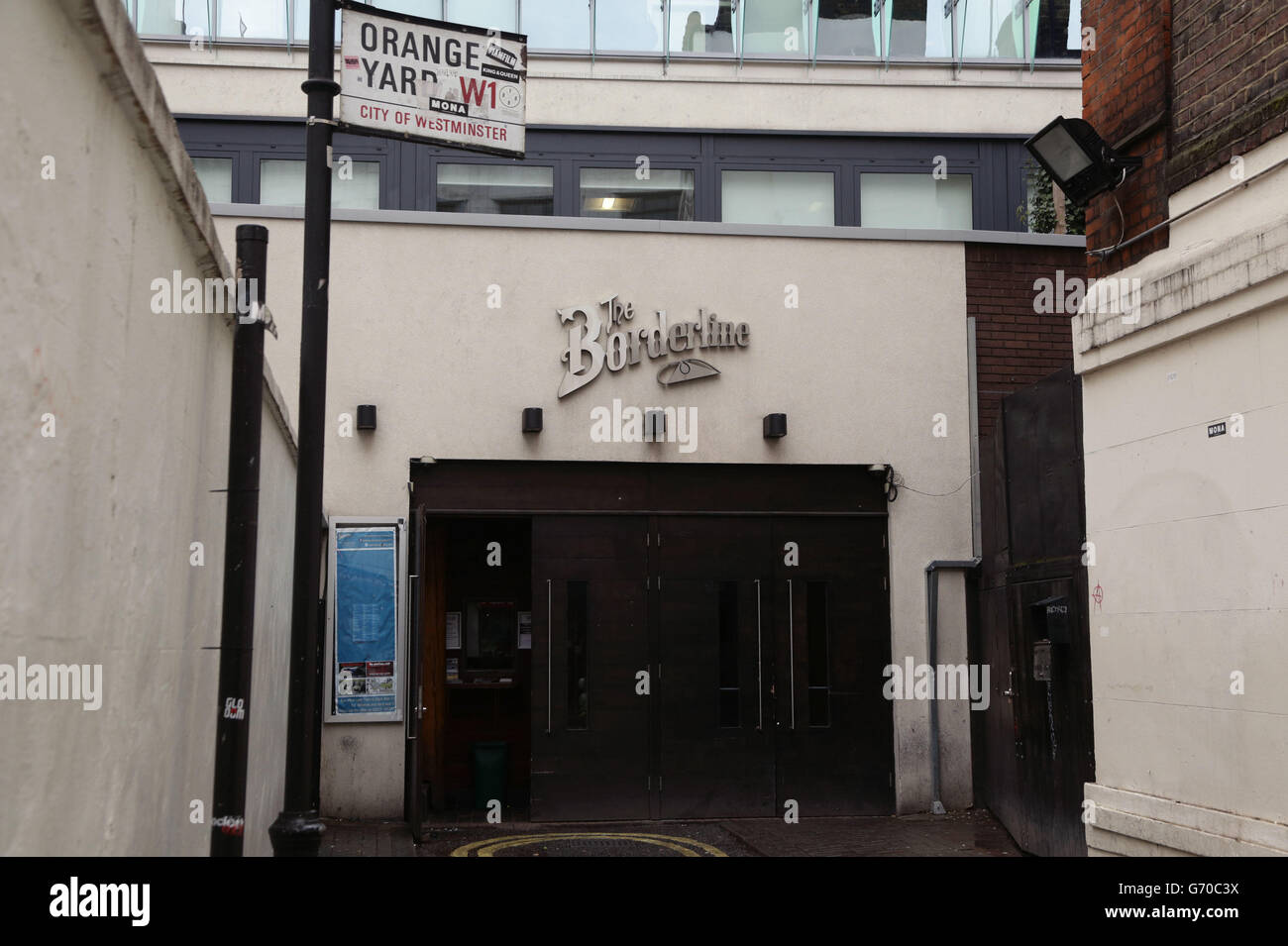 The exterior of music venue The Borderline club in Soho, central London ...