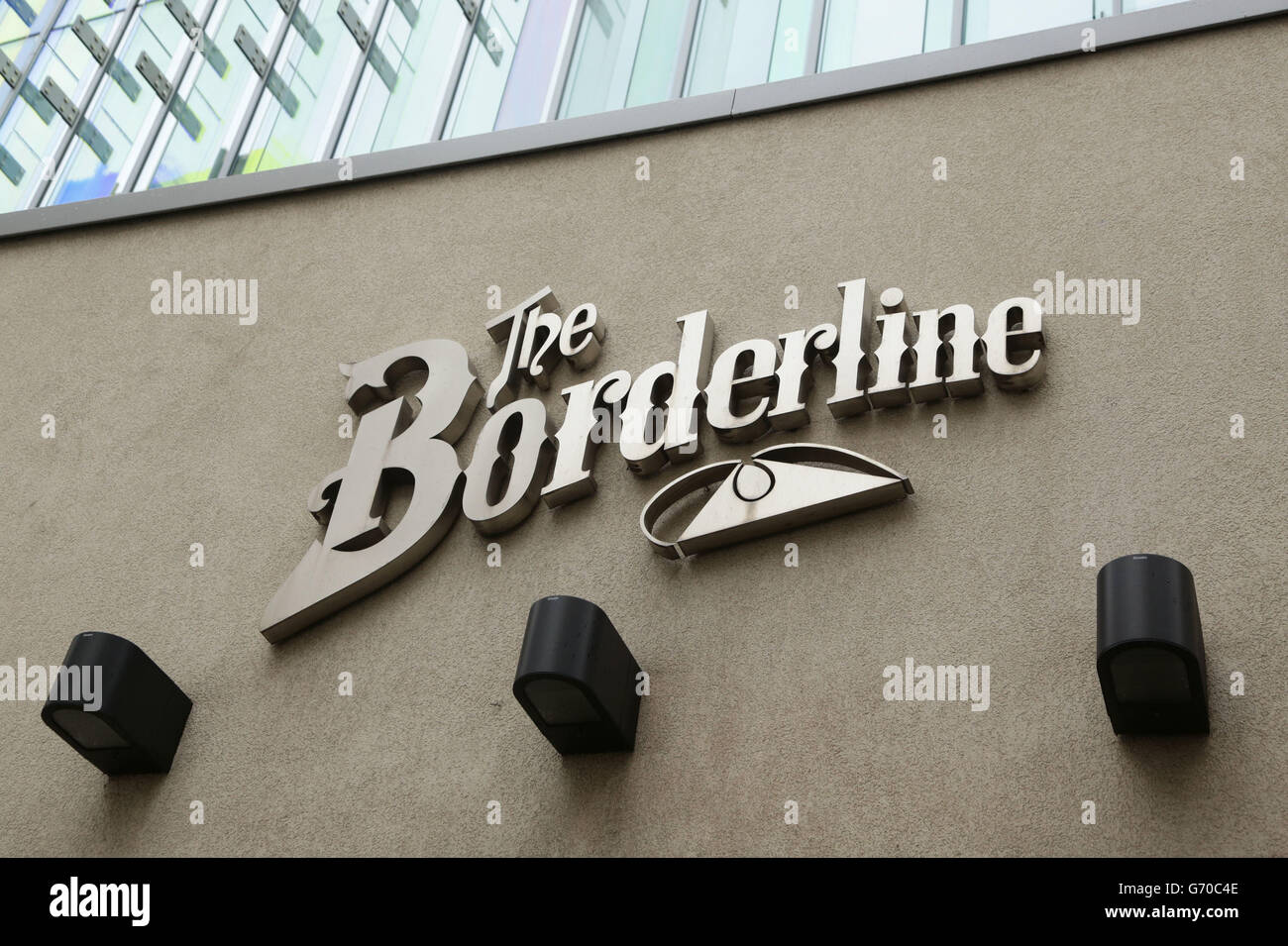 The sign above entrance music venue borderline club in soho hi-res ...