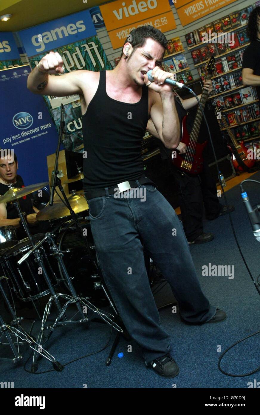 Rock band Breed 77 perform during an in-store gig at MVC London Bridge ...