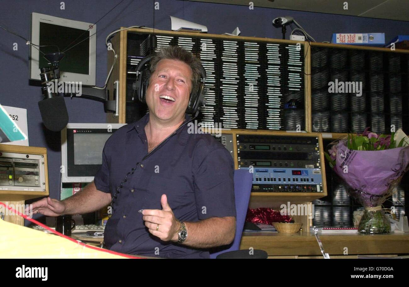 Radio DJ Neil Fox during his final Hit40UK countdown show at Capital ...