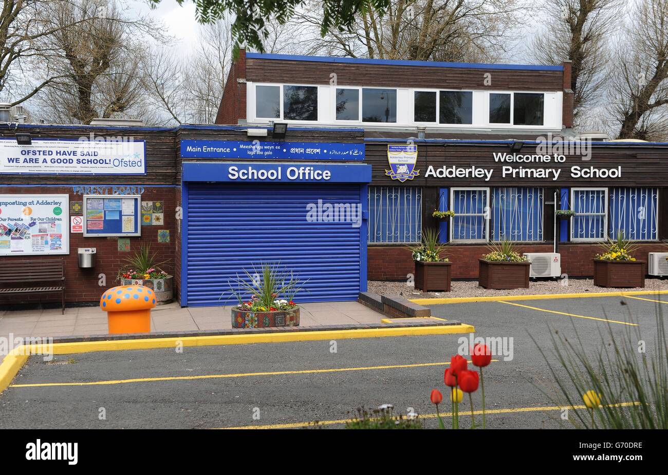 A general view of Adderley Primary School in Birmingham which is being ...