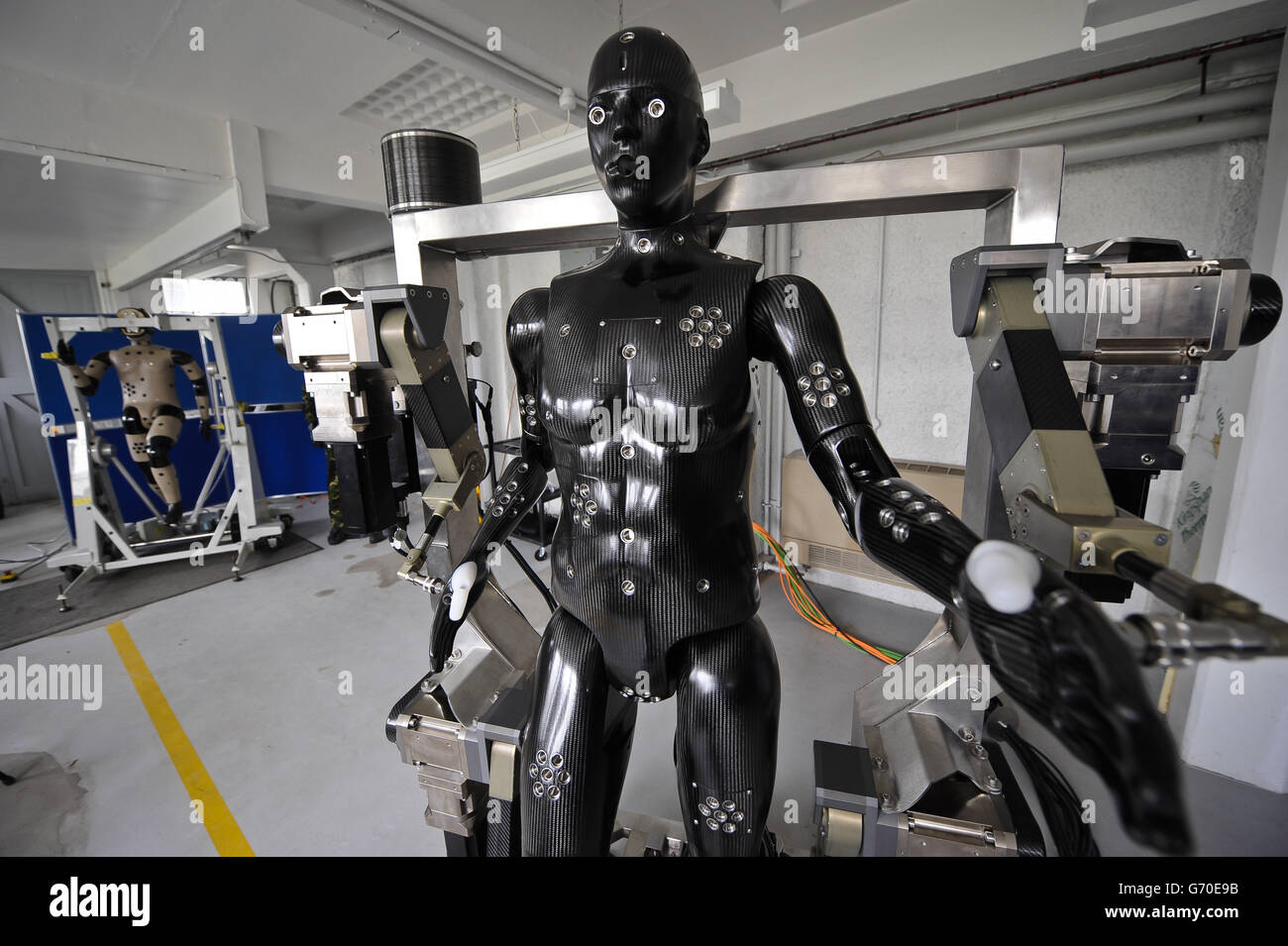 Mannequin to test chemical suits Stock Photo - Alamy