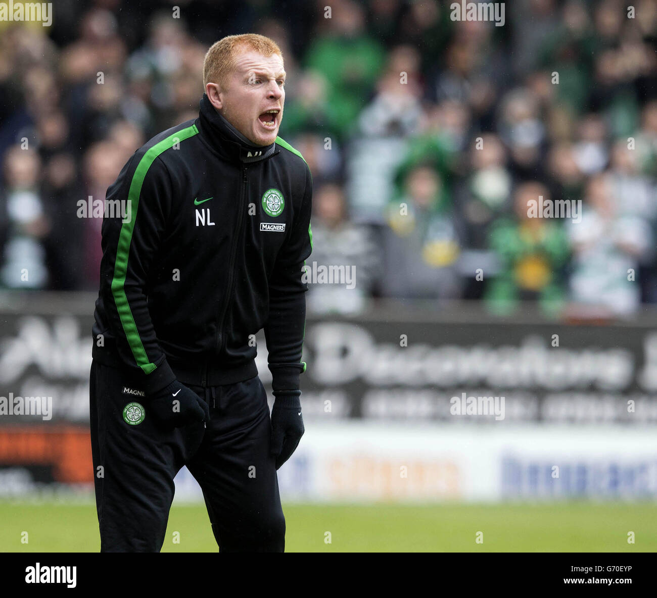 Celtic manager Neil Lennon during the Scottish Premiership match at ...