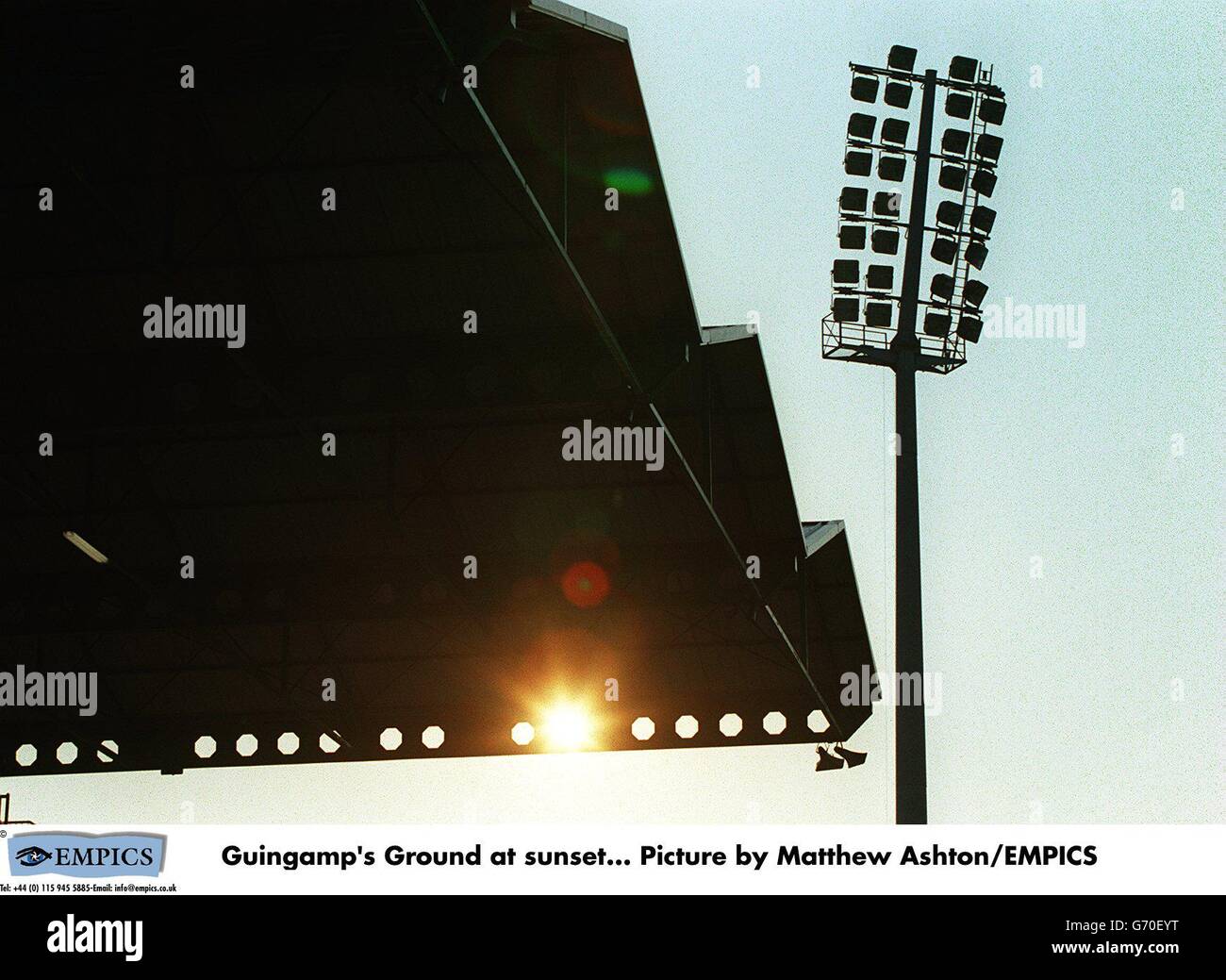 Guingamps ground at sunset picture by matthew ashton empics hi-res ...