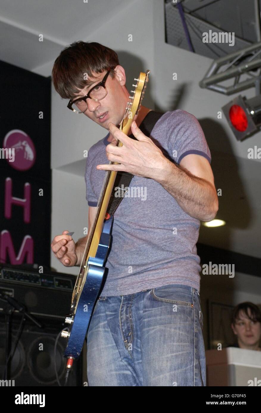 Graham Coxon performs live at HMV Oxford Street in central London, to ...