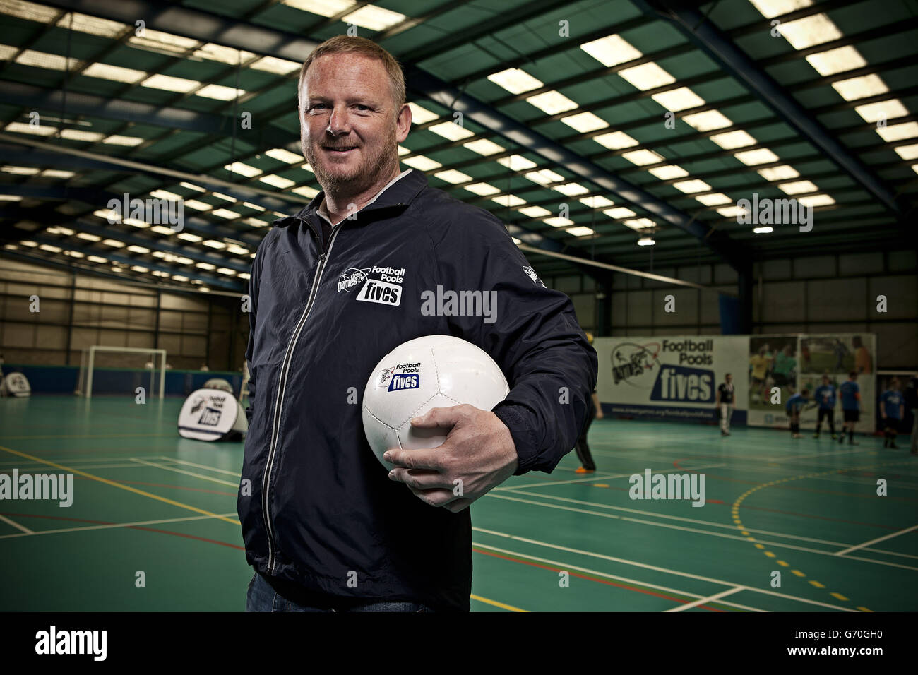 Soccer streetgames football pools fives trafford park hi-res stock ...