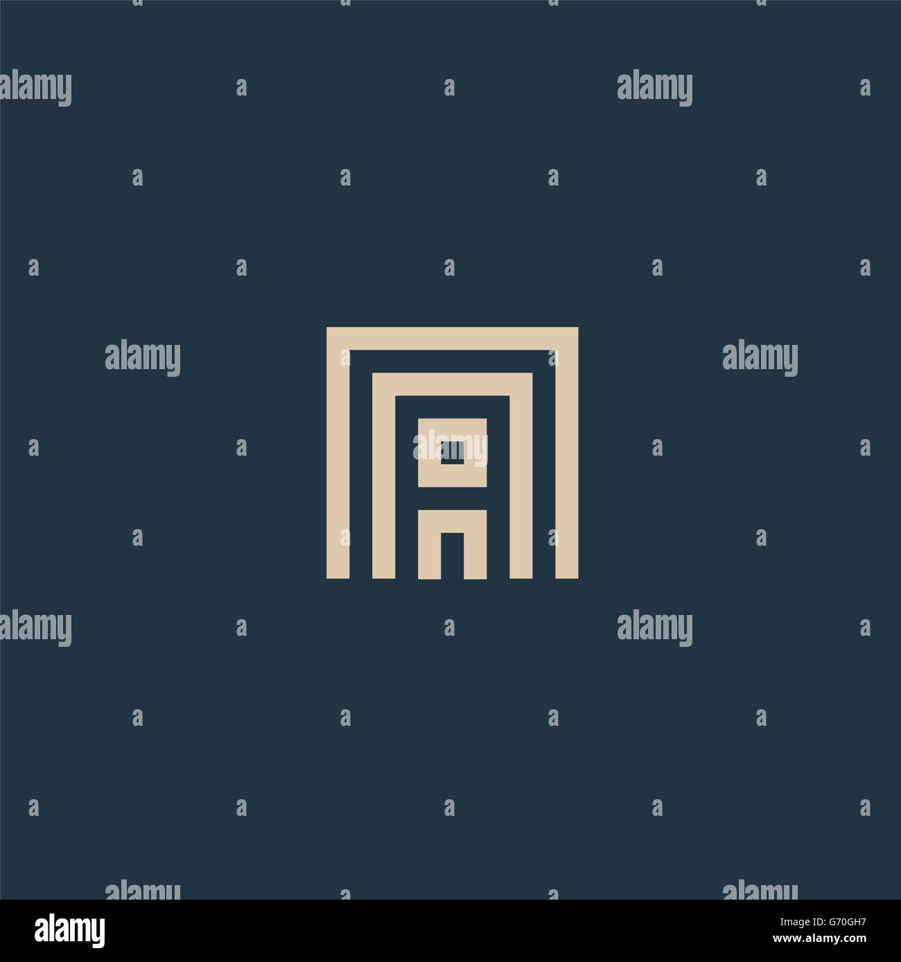 Unusual geometric letter A. Architecture vector logo. Isolated monogram ...