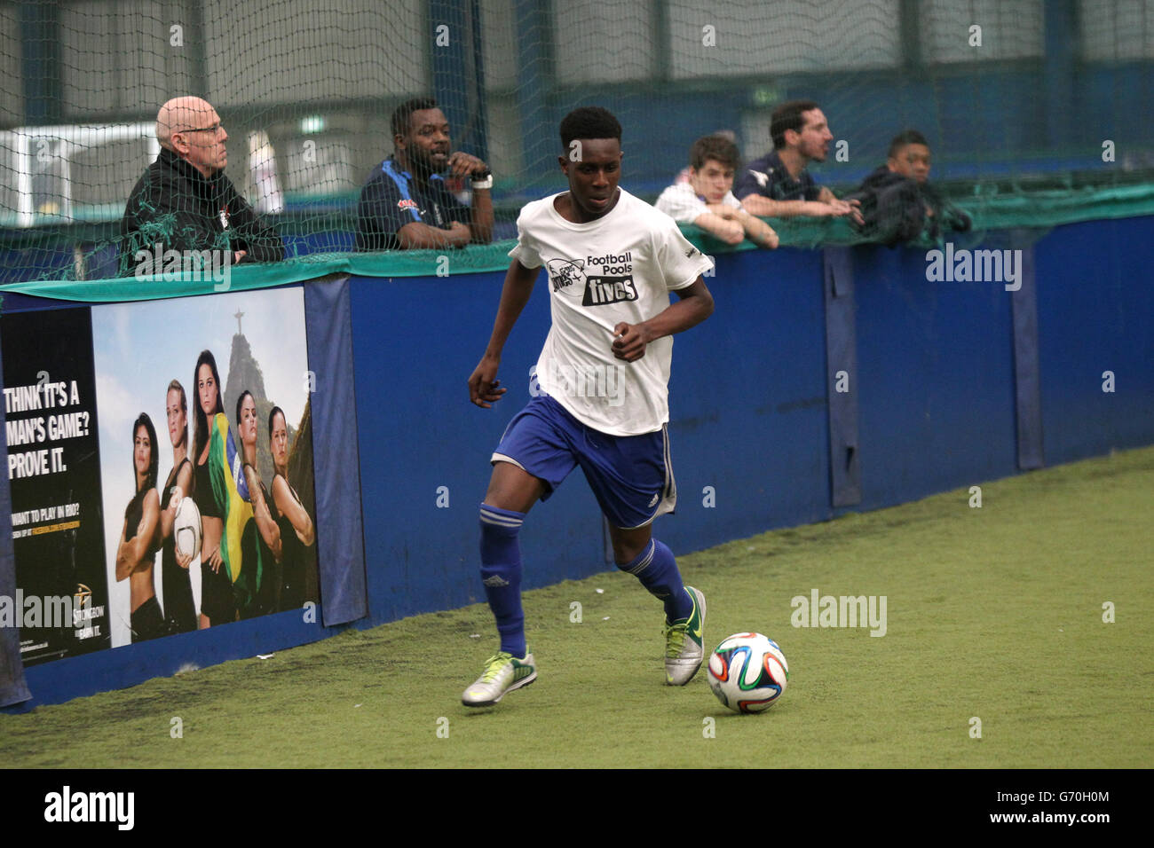 Soccer streetgames football pools fives trafford park hi-res stock ...