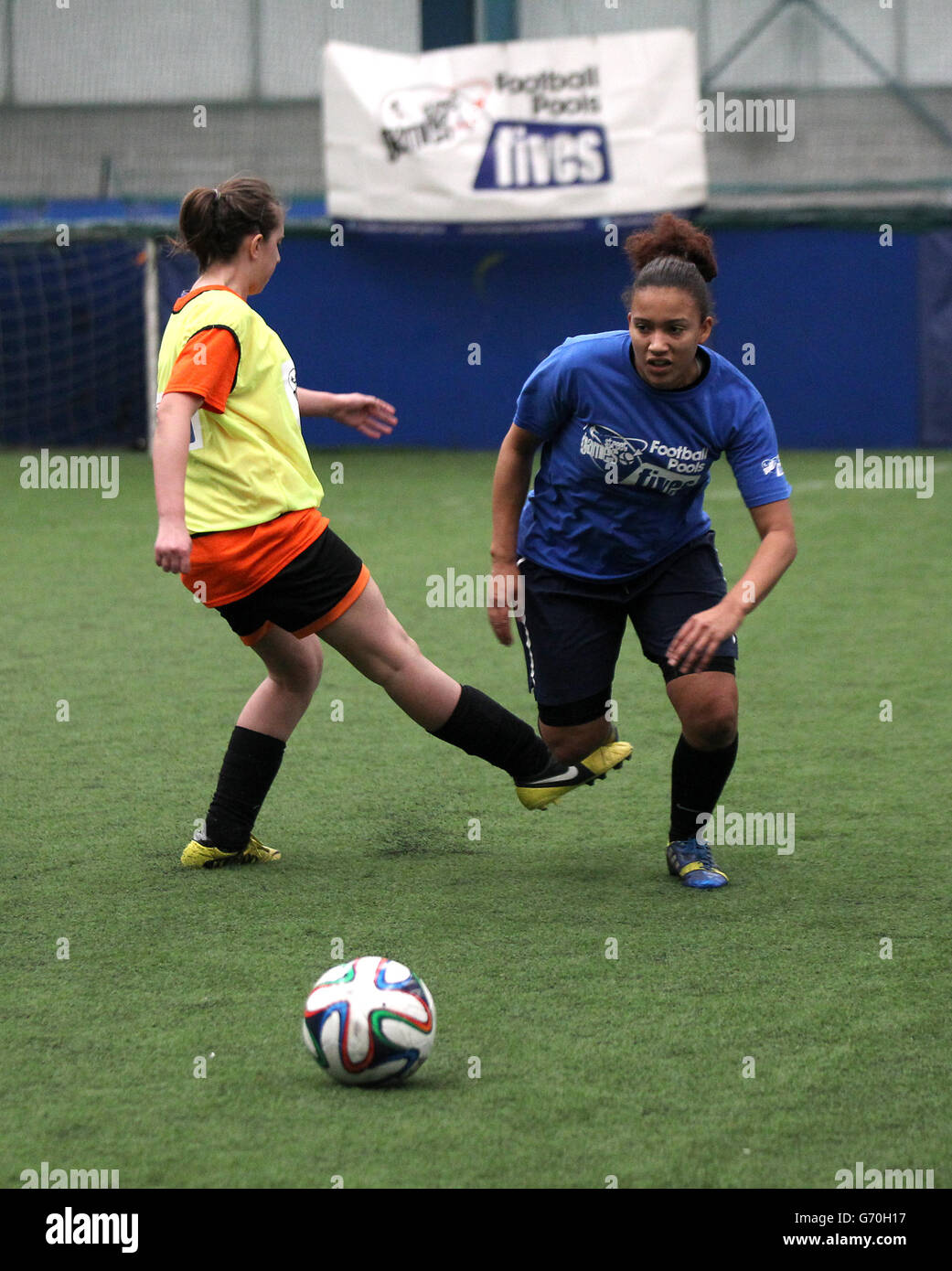 Soccer - StreetGames Football Pools Fives - Trafford Park. Action from ...