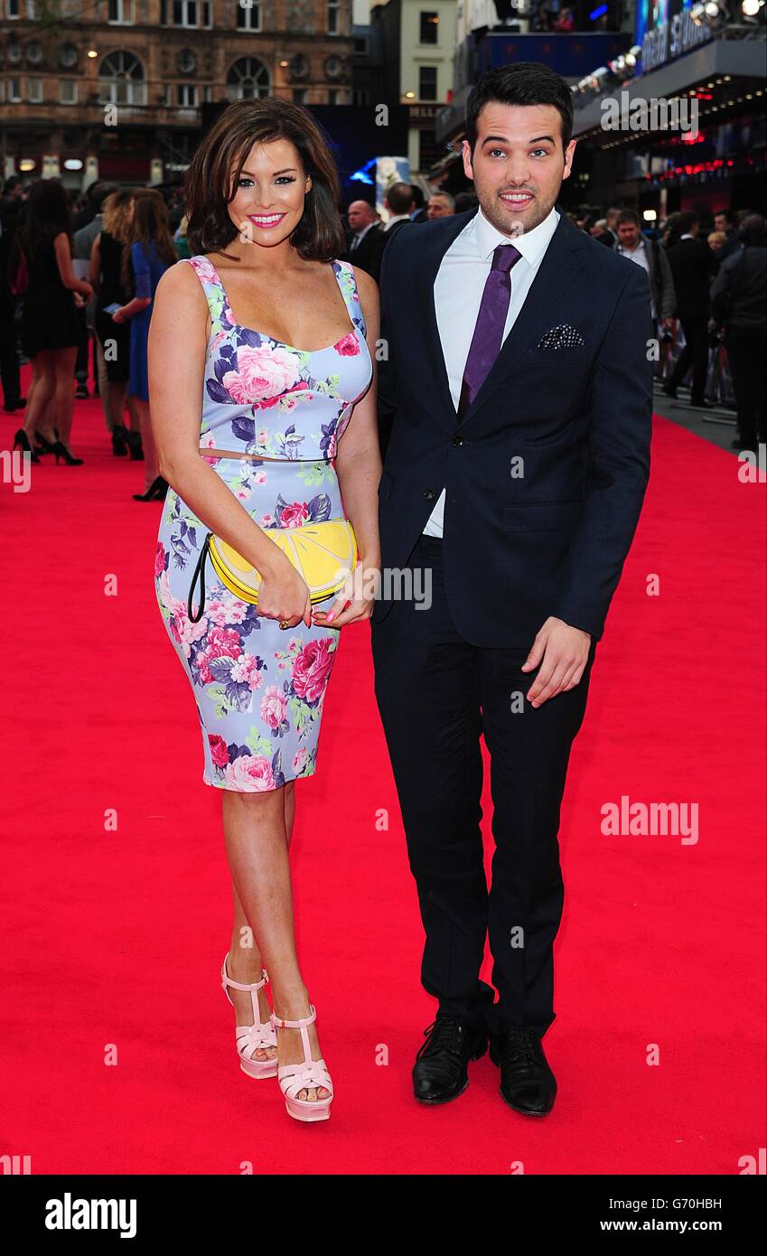 Jessica Wright and Ricky Rayment arriving for the world premiere of the ...