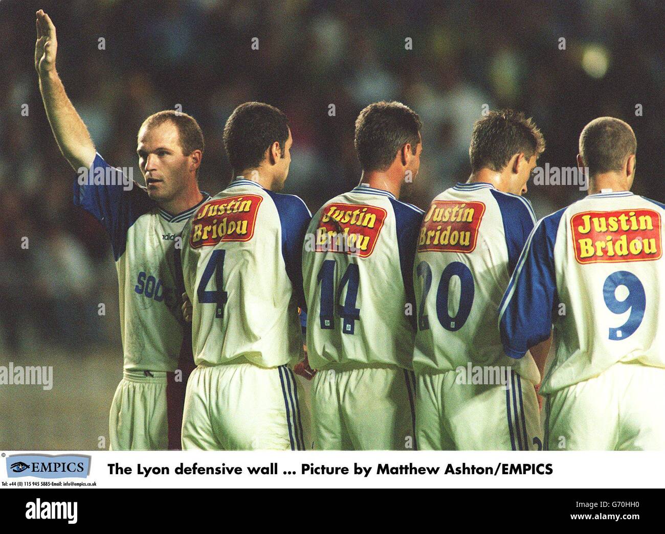 The lyon defensive wall picture by matthew ashton empics hi-res stock ...