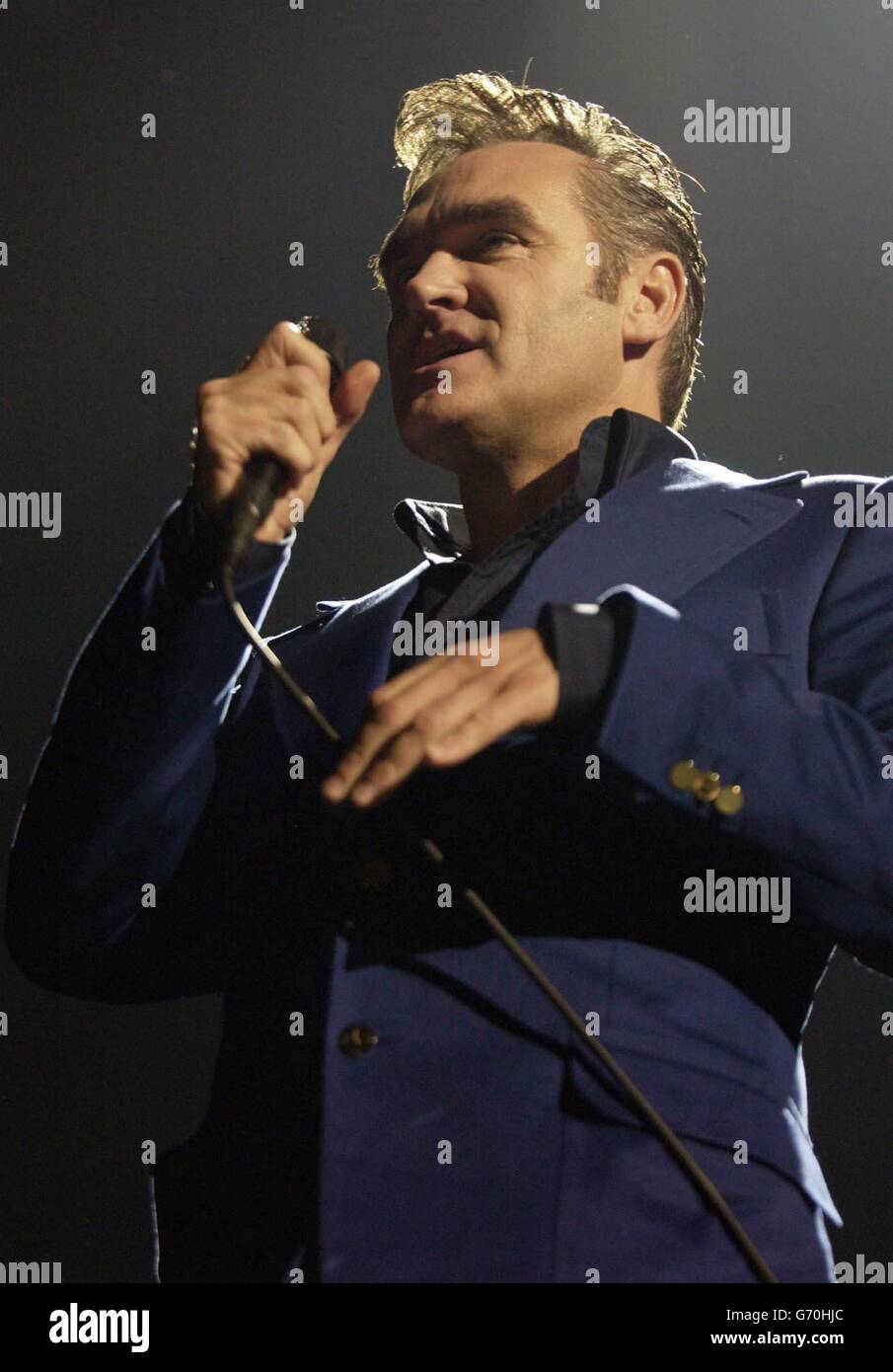 Morrissey performs on stage one off gig promote new album hi-res stock ...